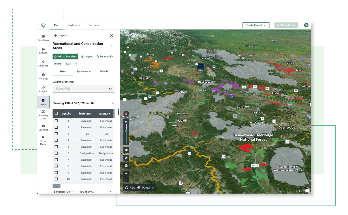 Map Highlight: Recreational and Conservation Areas Map