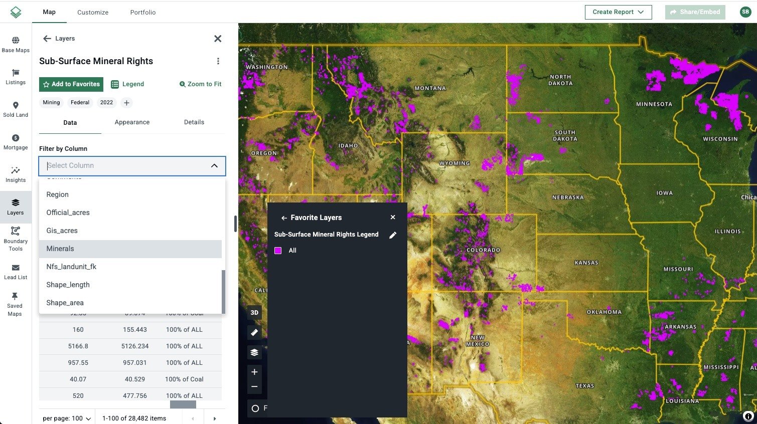 Map Highlight: Sub-Surface Mineral Rights Map