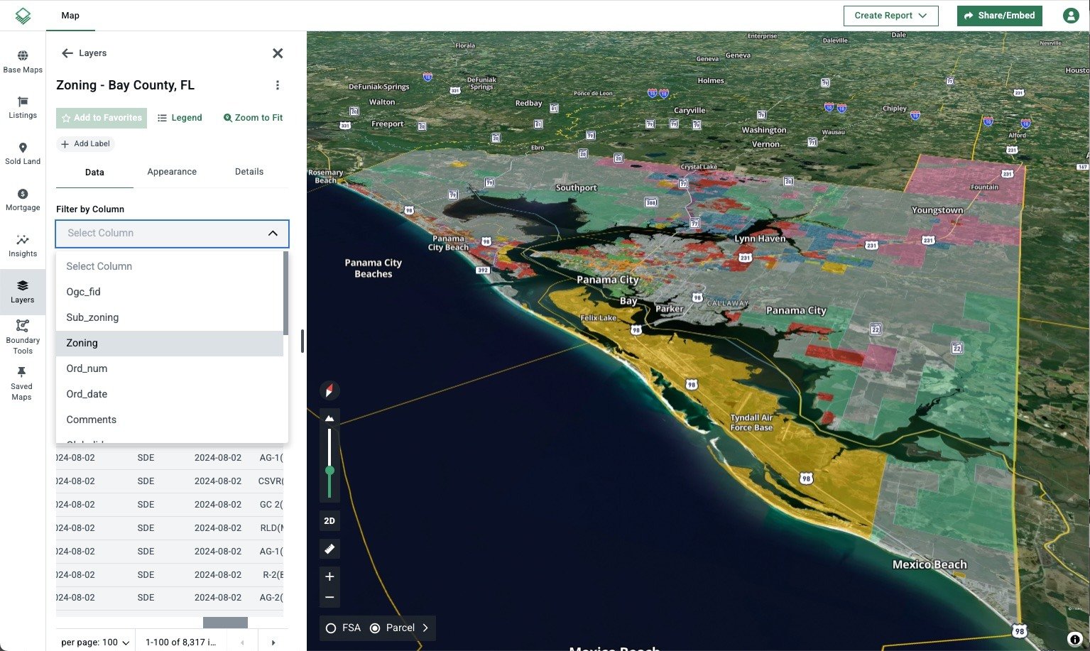 Map Highlight: Bay County, Florida Zoning Map